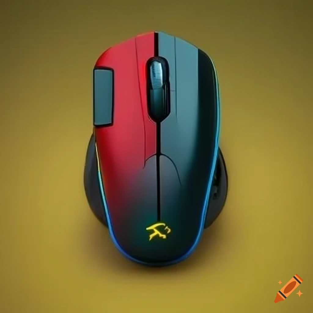 Yellow and red mouse buttons on Craiyon