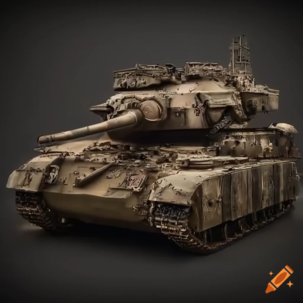 Post-apocalyptic tank in high-resolution detail on Craiyon