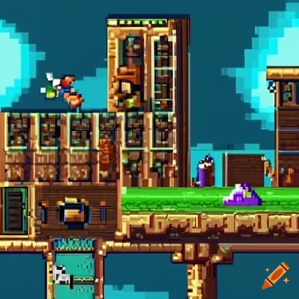 Pixel graphics classic games on Craiyon