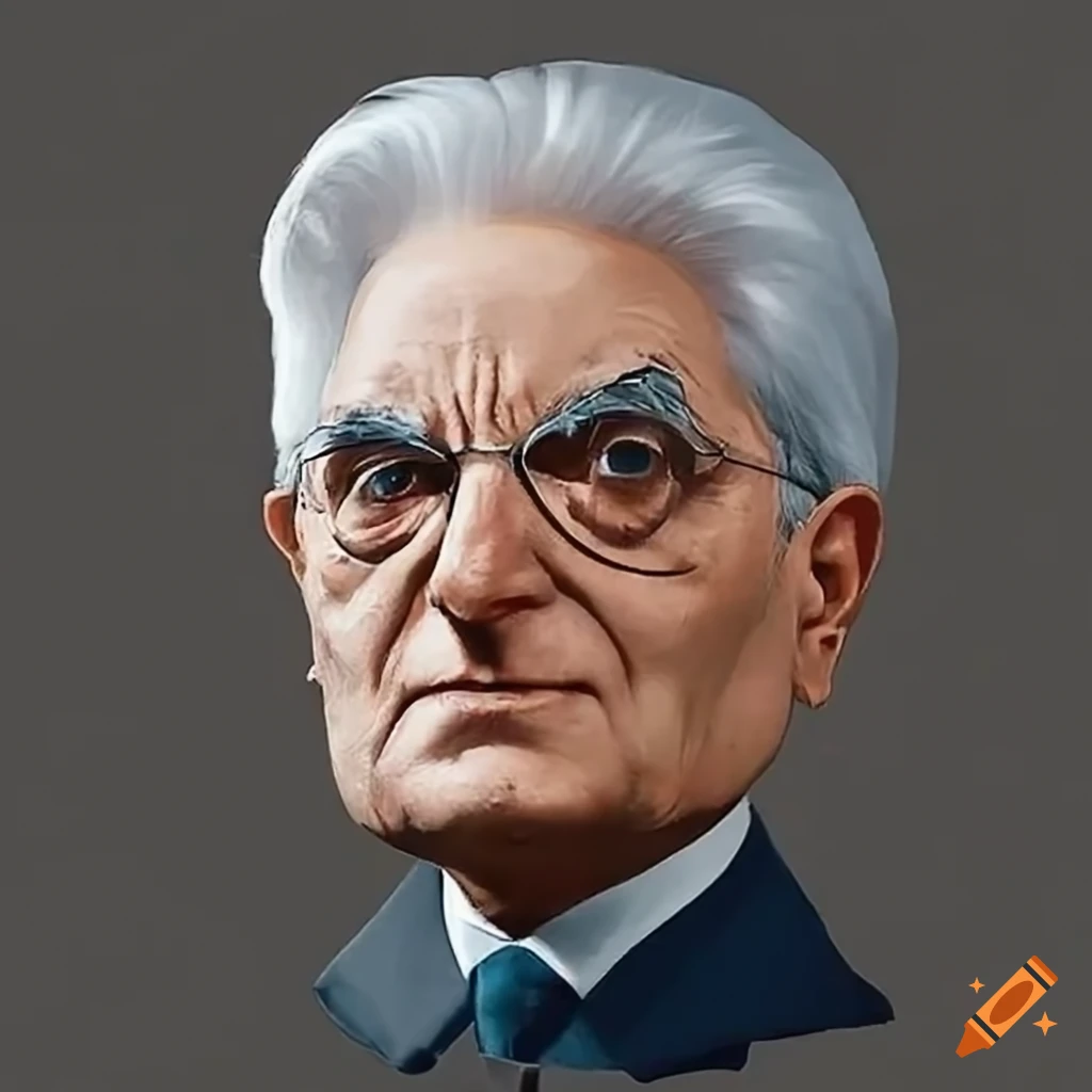 Side view of sergio mattarella on Craiyon