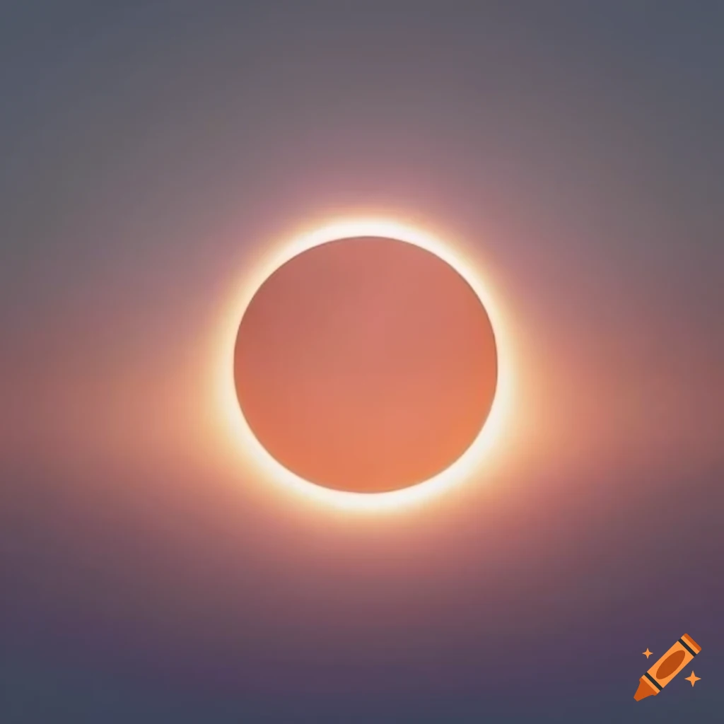 Striking view of a solar eclipse from a serene location on Craiyon