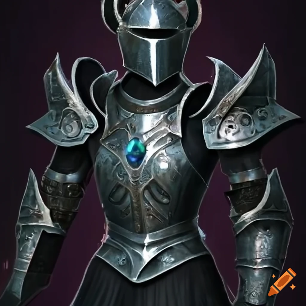 Adorned magic armor front view on Craiyon