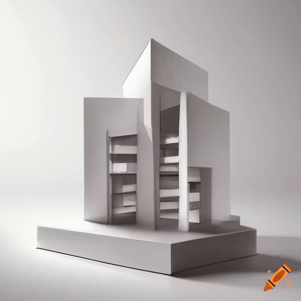 Architectural model sketch on Craiyon