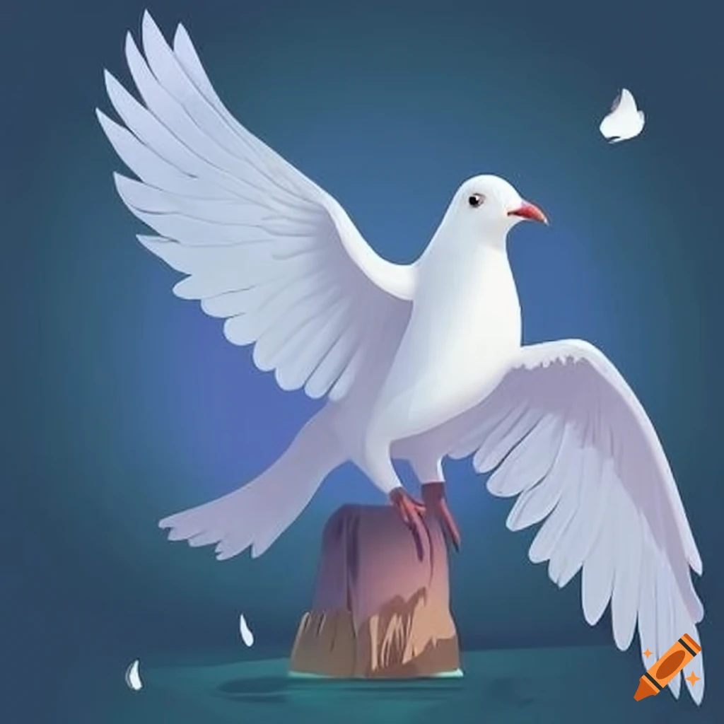 White dove symbolizing hope on Craiyon