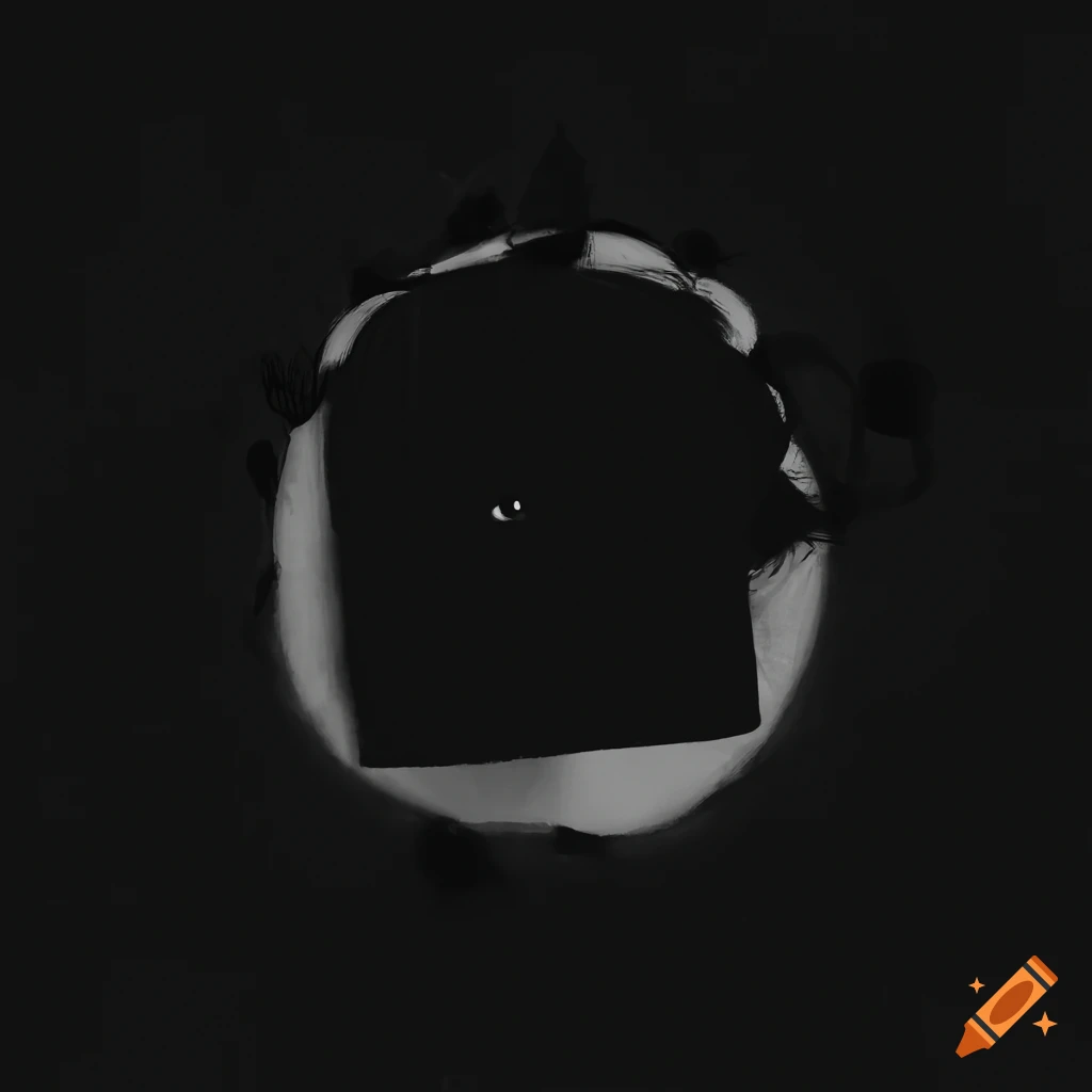 Minimalist black and white album cover design for alternative lofi emo ...
