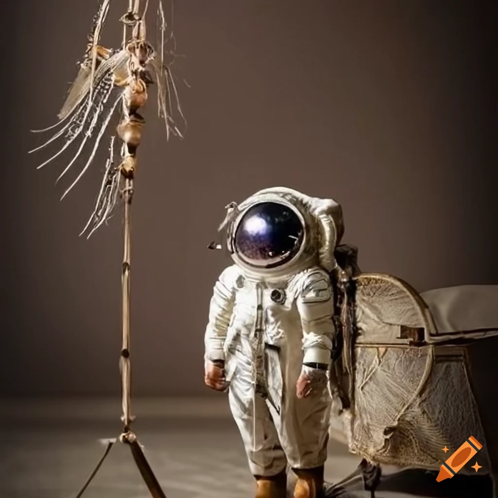 Victorian child astronauts in insect space suits playing on Craiyon