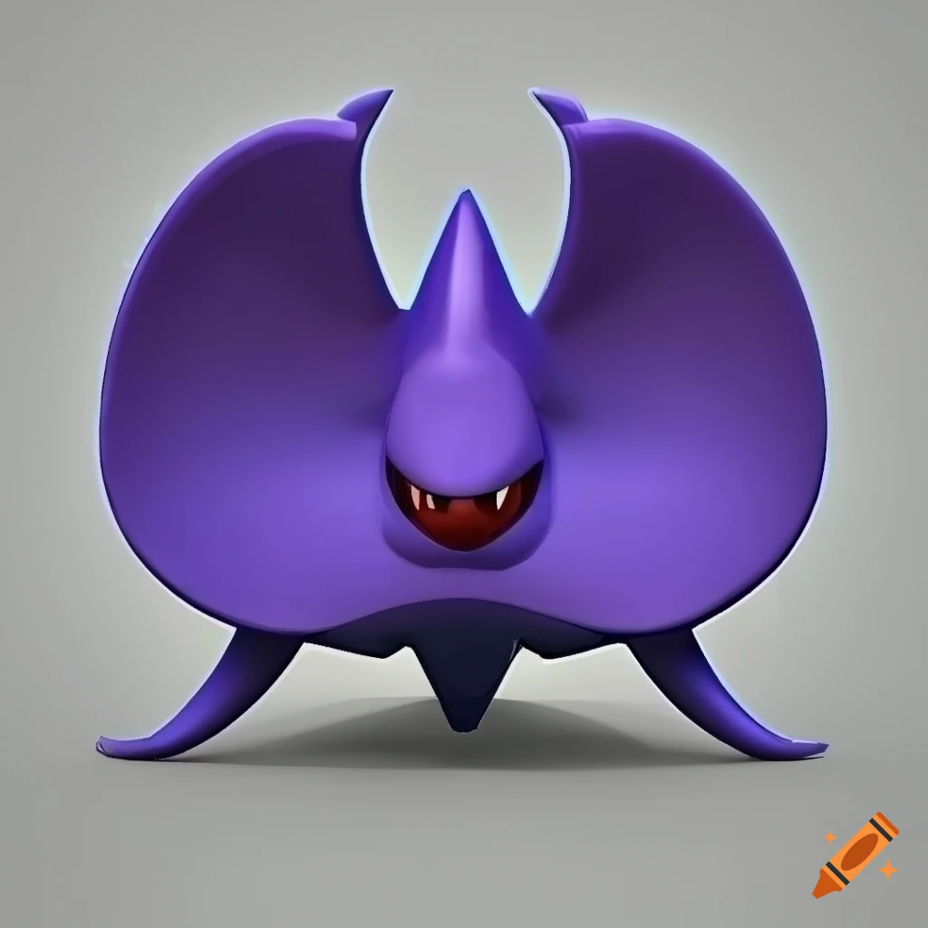 Scary stingray Pokemon in a 3D style on Craiyon