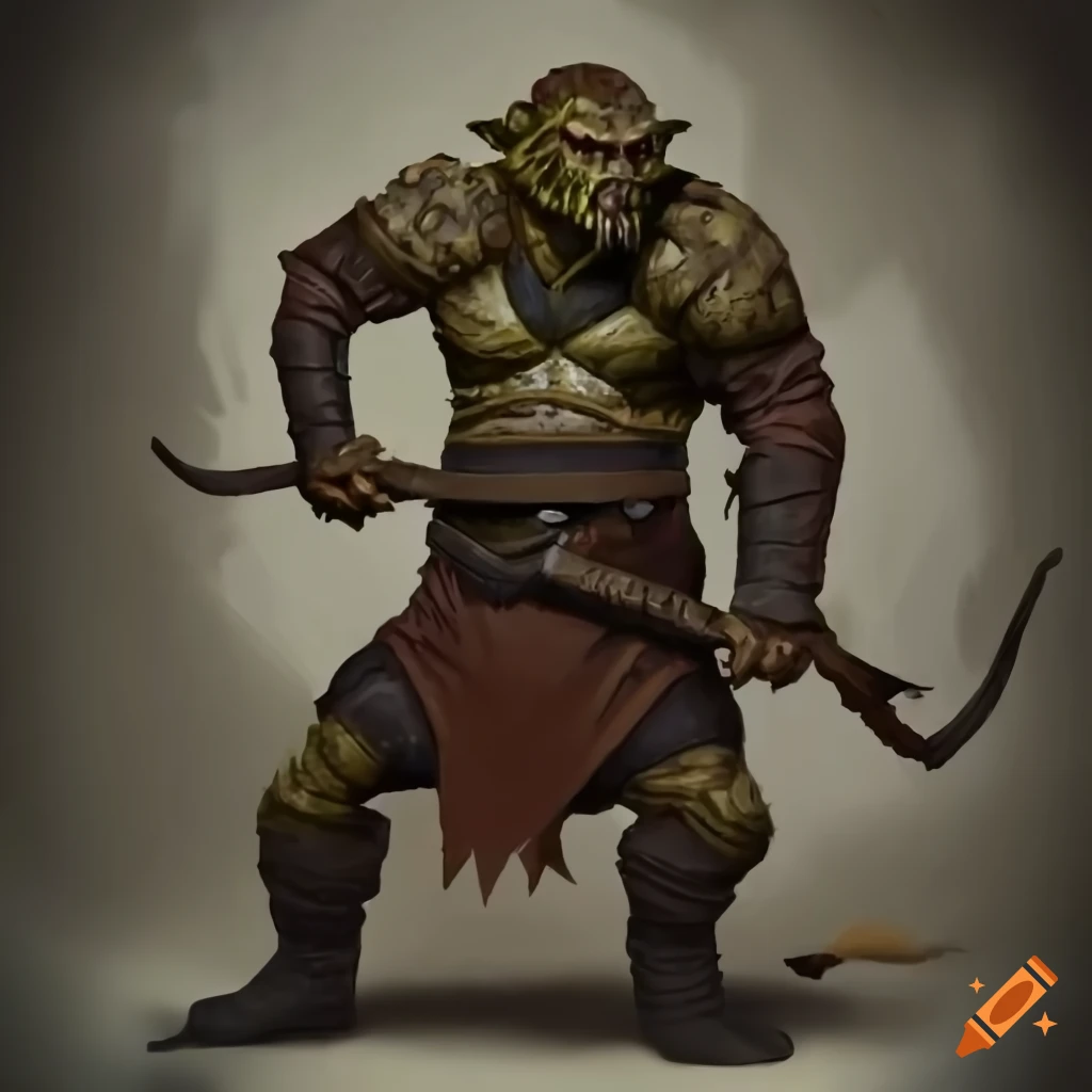 Bugbear ranger in a fantasy world on Craiyon