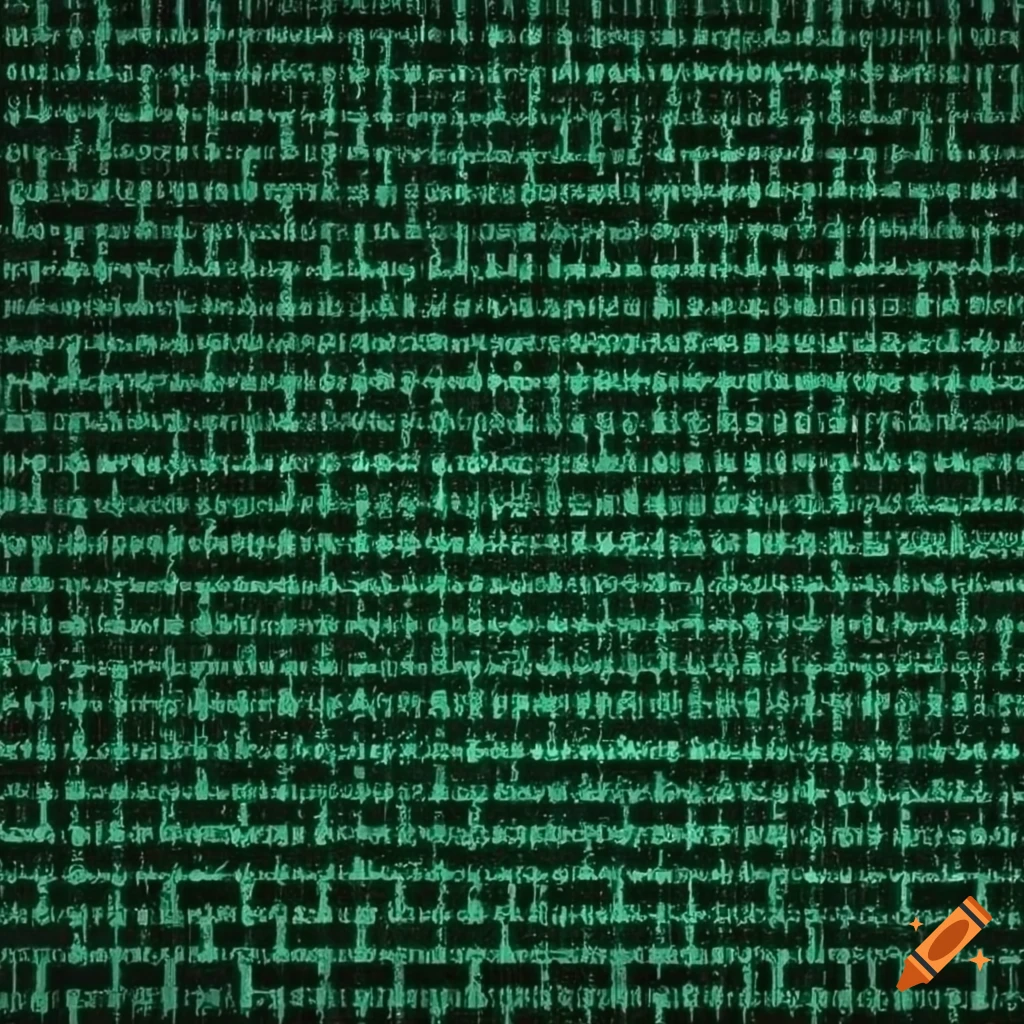 Matrix-inspired brick pattern design on Craiyon