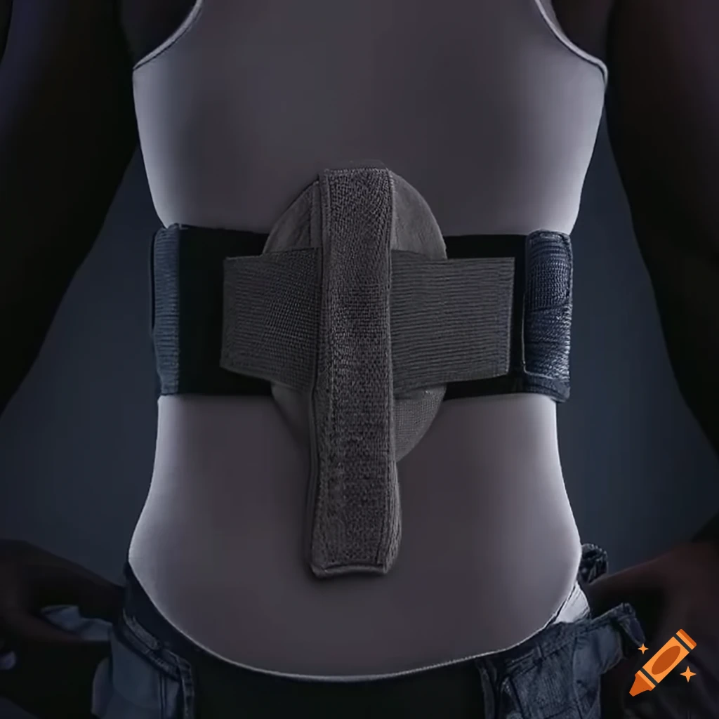 Realistic compression back brace to prevent back pain on Craiyon