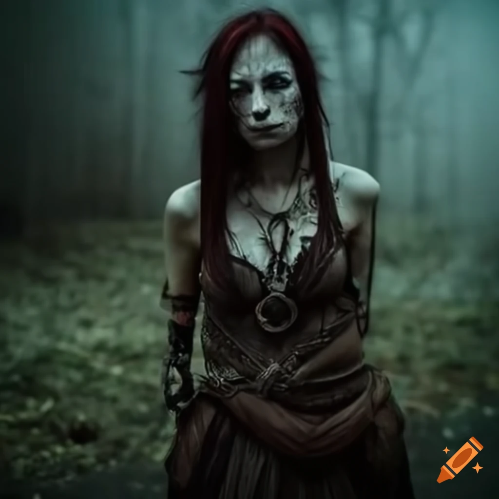 Mysterious and beautiful female shaman in a post-apocalyptic setting on ...