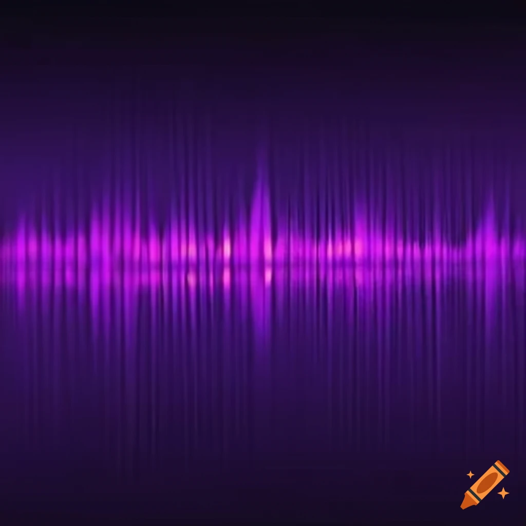 Purple sound recording wave on Craiyon