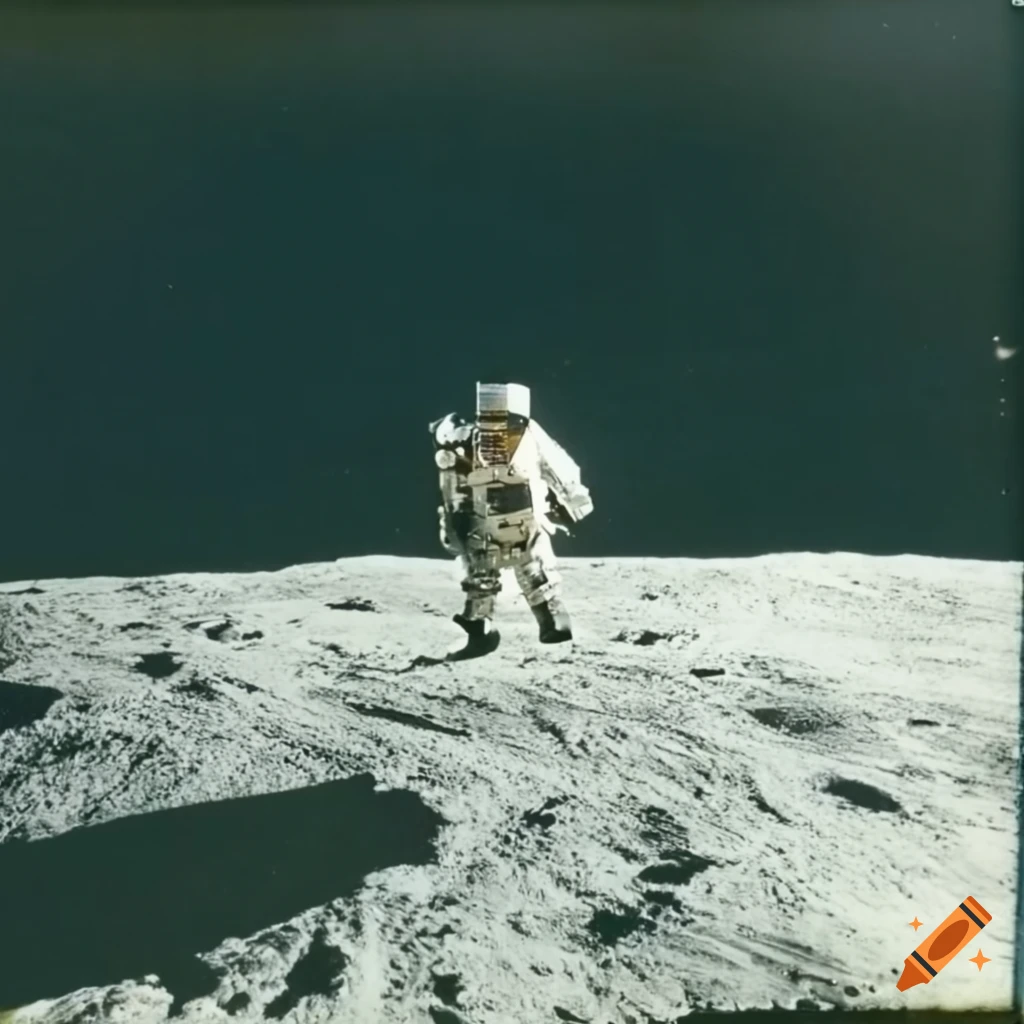 Vintage apollo 11 landing on the sun in 1969 on Craiyon