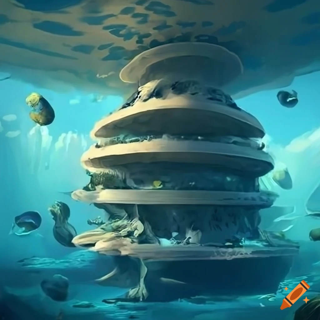 Underwater mega structure concept art on Craiyon