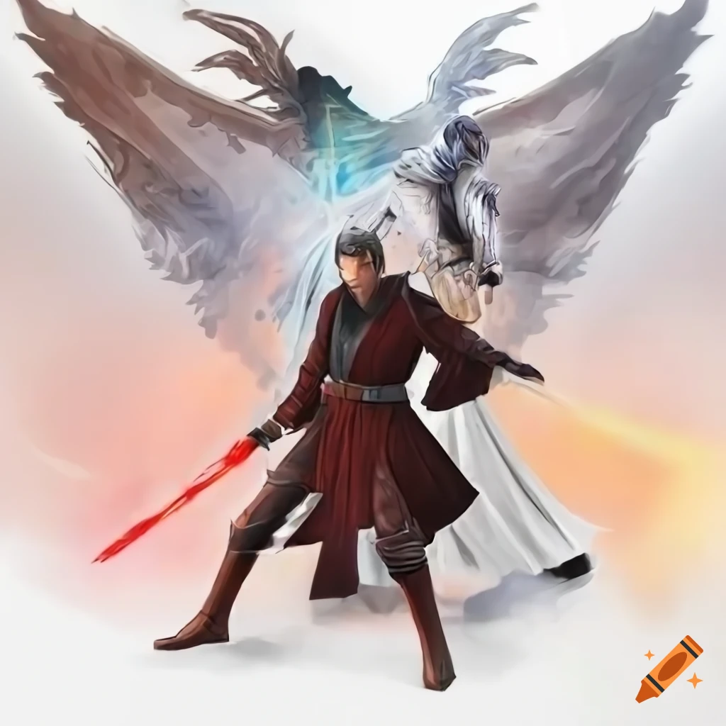 Epic battle between Obi Wan Kenobi and Dante Devil May Cry fusion ...