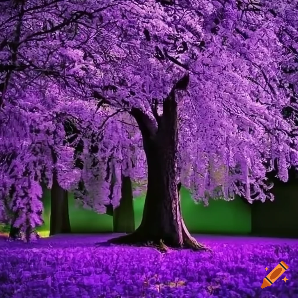 Purple trees on Craiyon