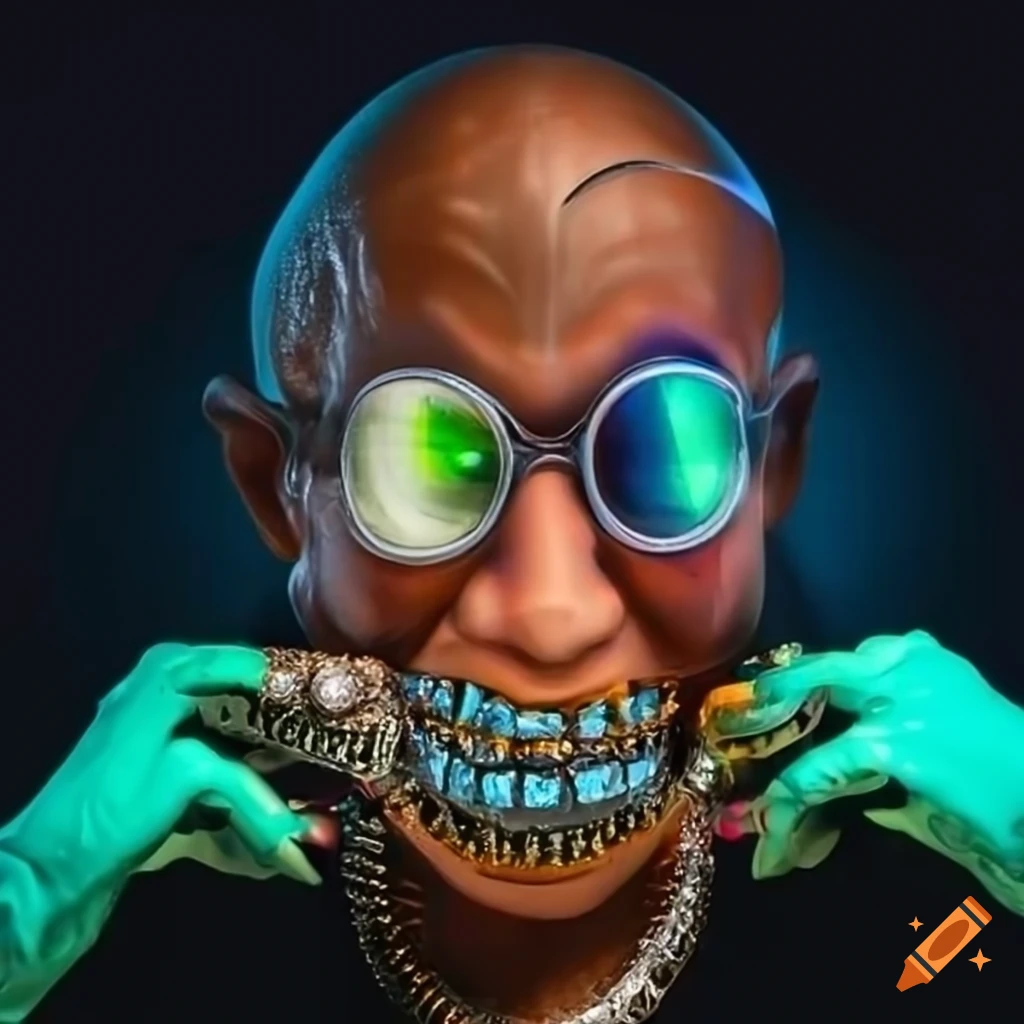 Unique scientist with diamond grillz on Craiyon