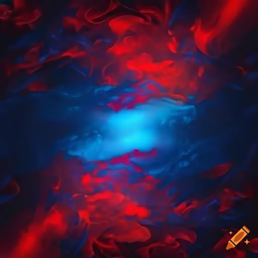 Blue and red fiery background design on Craiyon