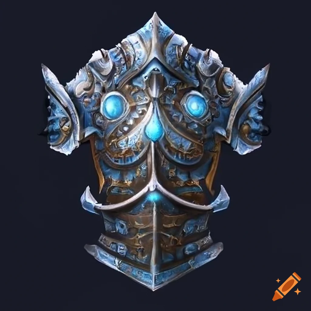Adorned magic armor from the front on Craiyon