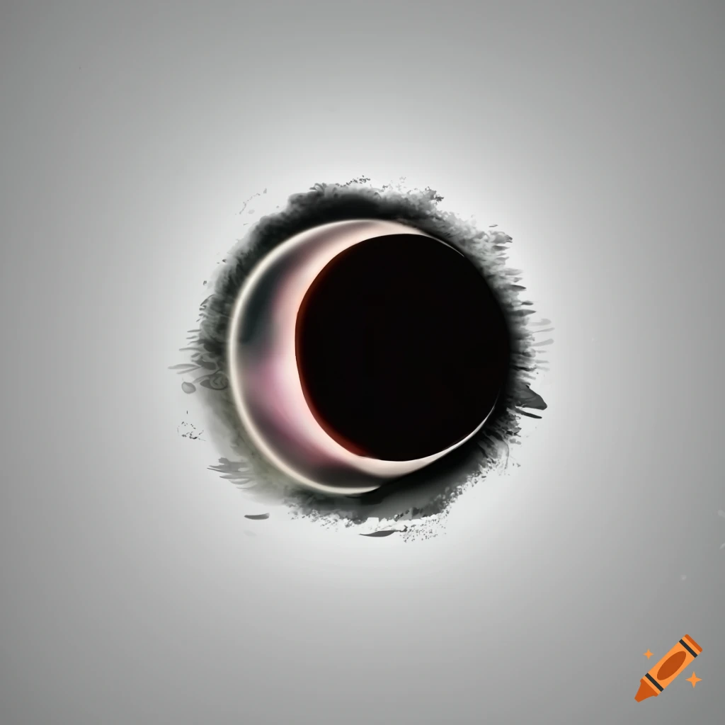 Cartoon eclipse illustration on Craiyon