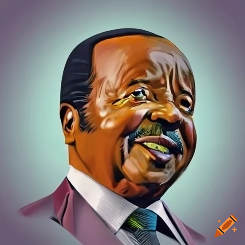 Side view of paul biya on Craiyon