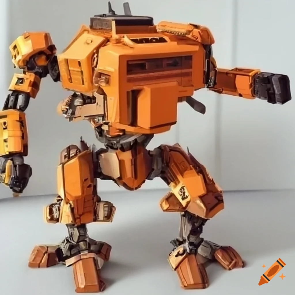 Boxy mech robot on Craiyon