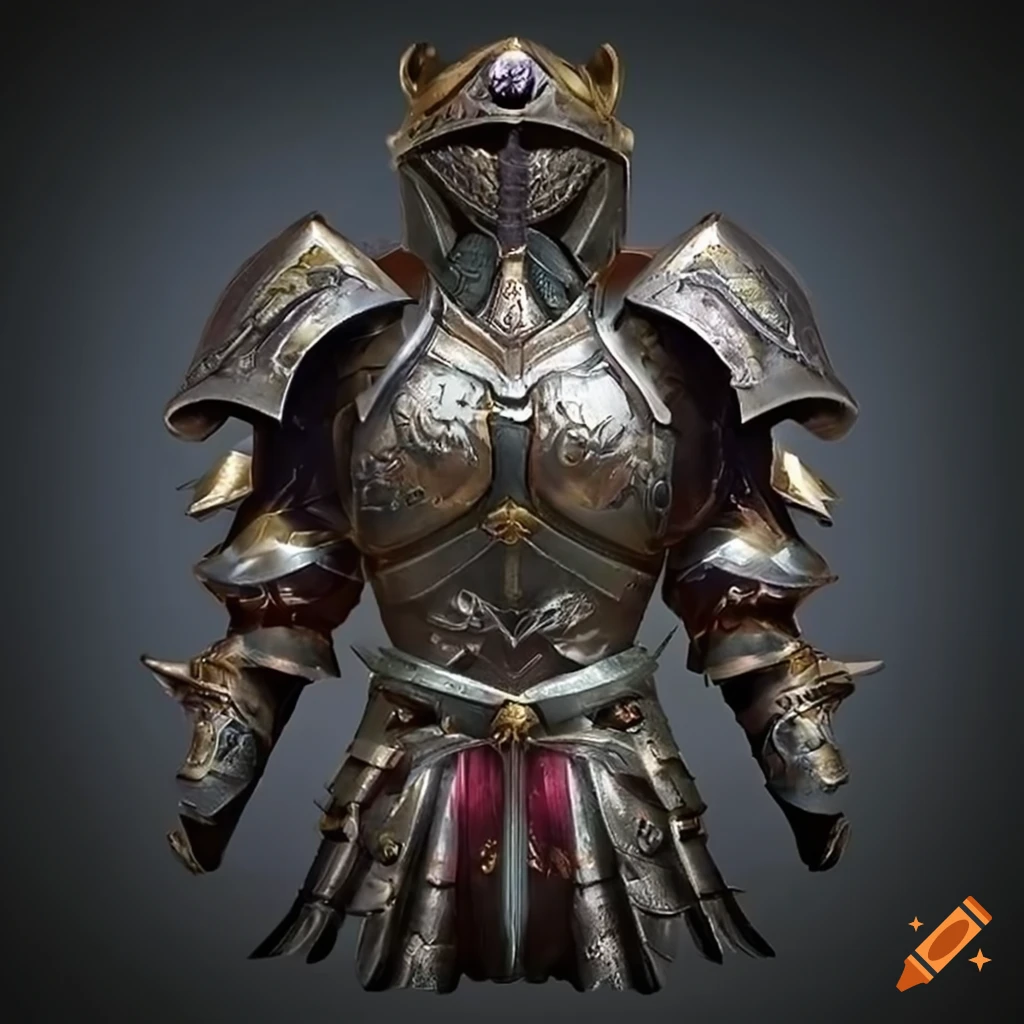 Adorned magic armor from the front on Craiyon
