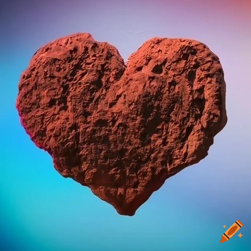 Heart-shaped rock on Craiyon