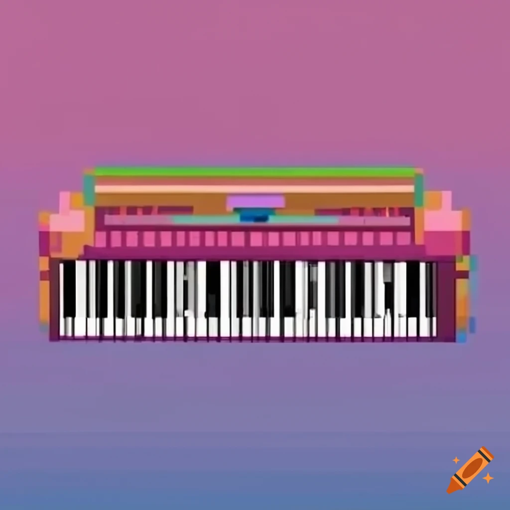 Pixel piano on Craiyon