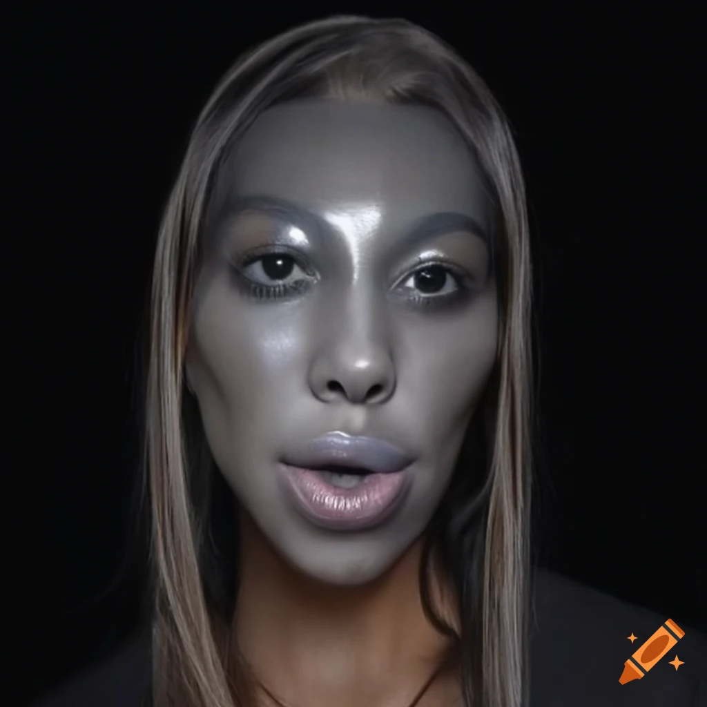 Unique portrait of a person with donkey features against a dark background on Craiyon