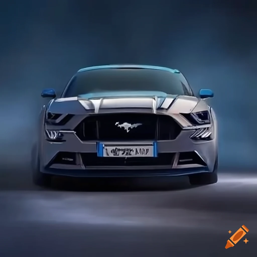 Ford mustang jumping over a truck on Craiyon
