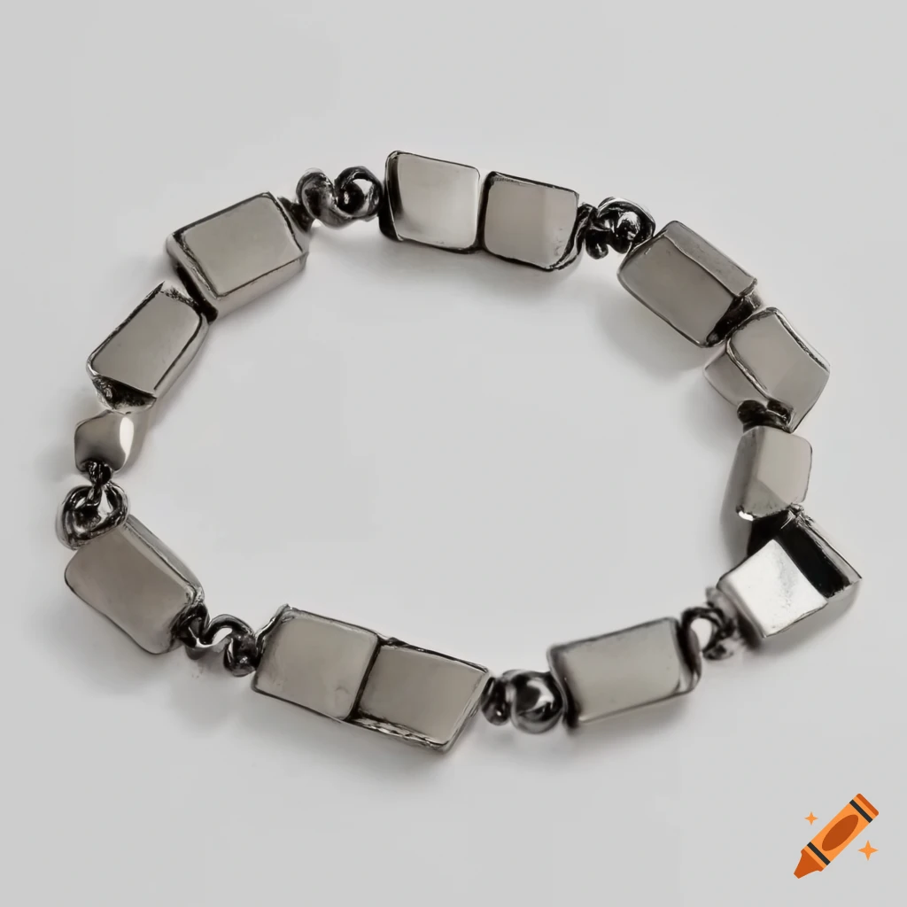 Silver cube bracelet on Craiyon