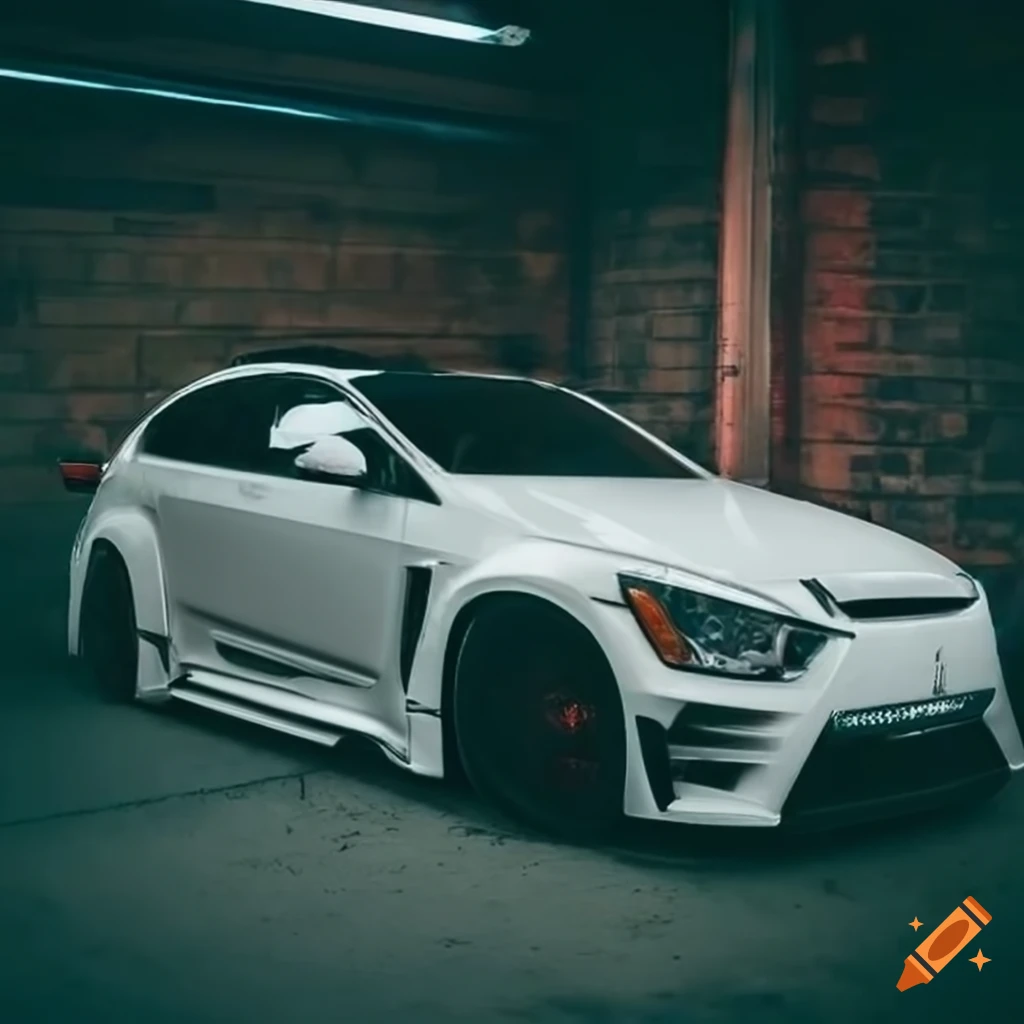 Tuning car with 'bamperis.lt' text on Craiyon