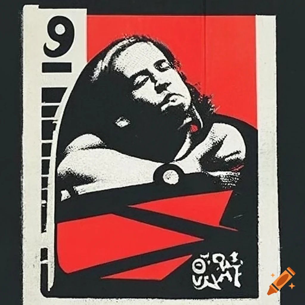 Bold text and graphic images in an agitprop magazine page with punk ...