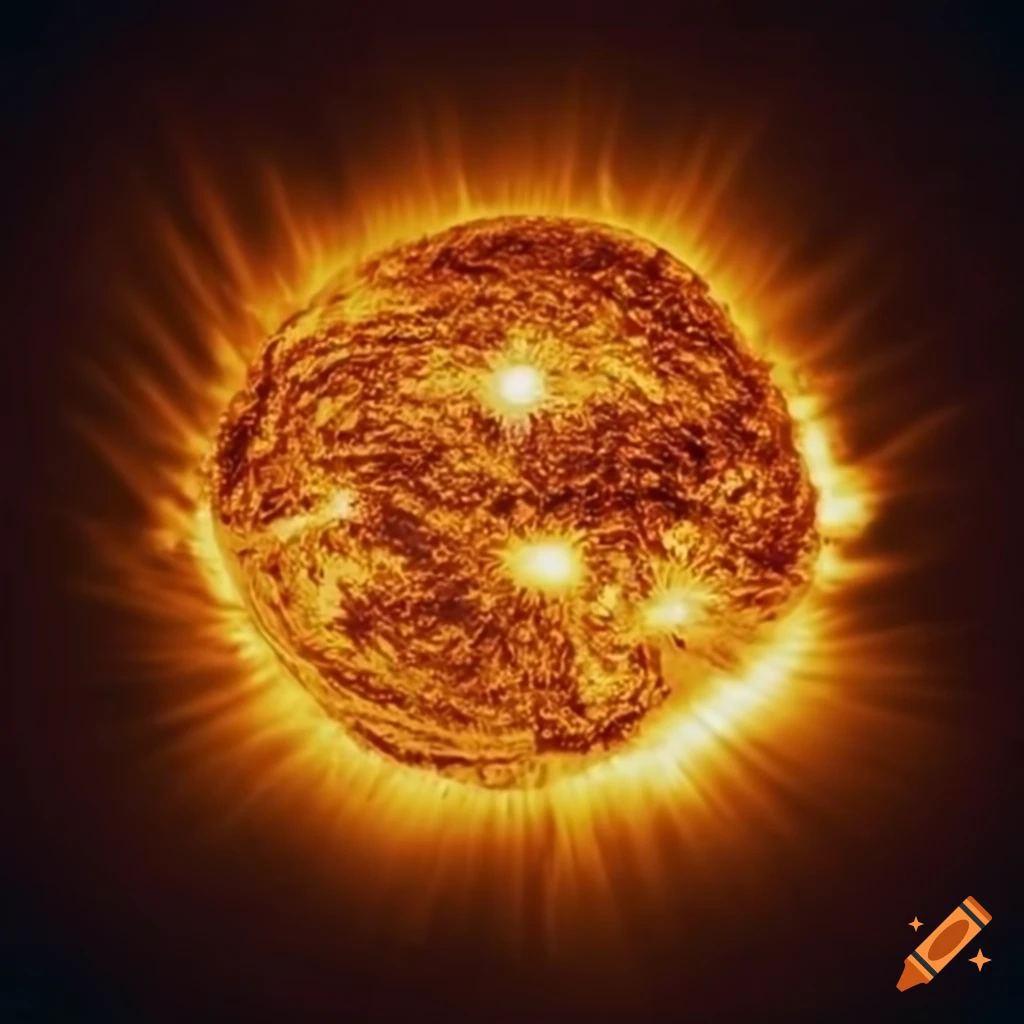 Golden sun chips sun in the solar system on Craiyon