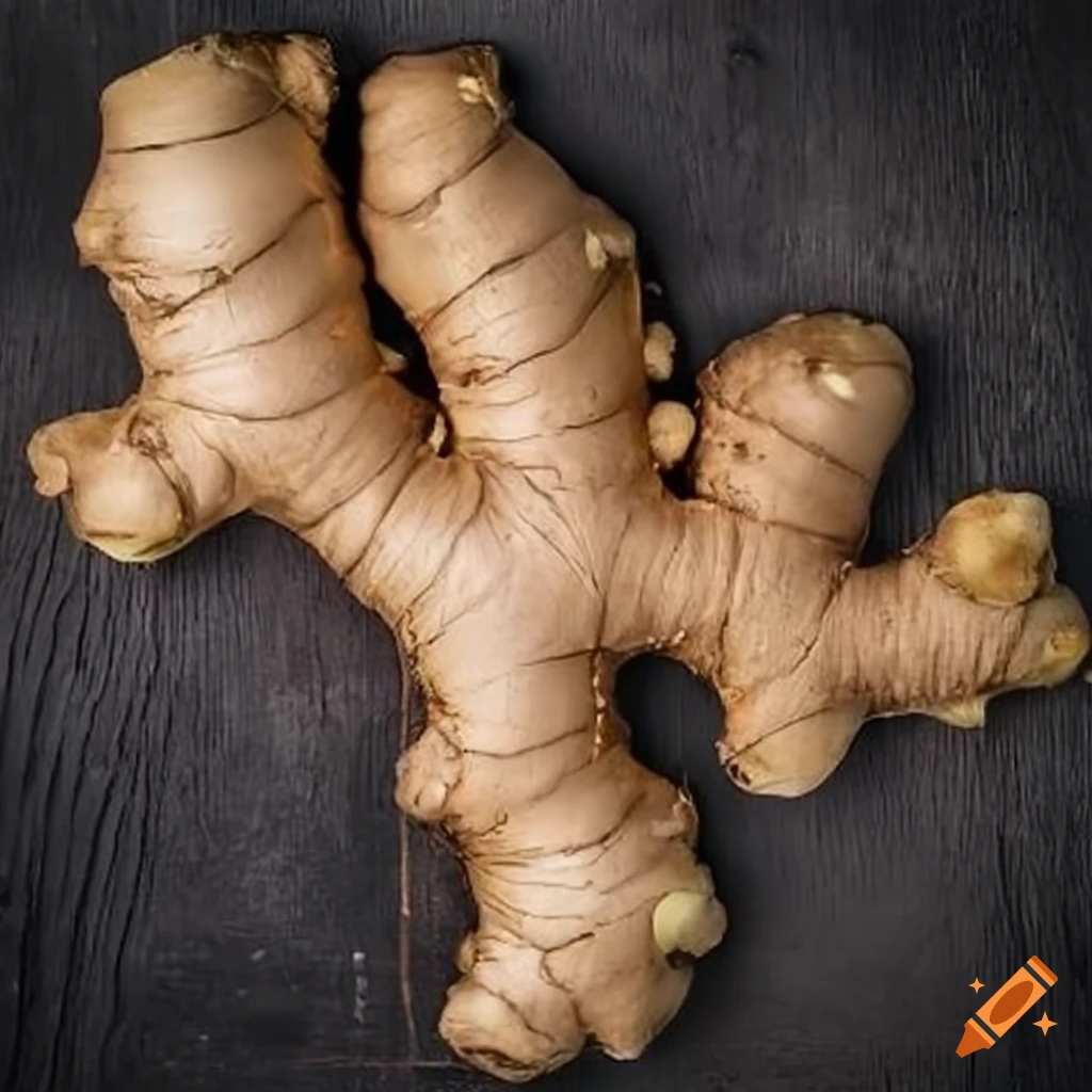 Ginger root in ultra high quality resolution on Craiyon