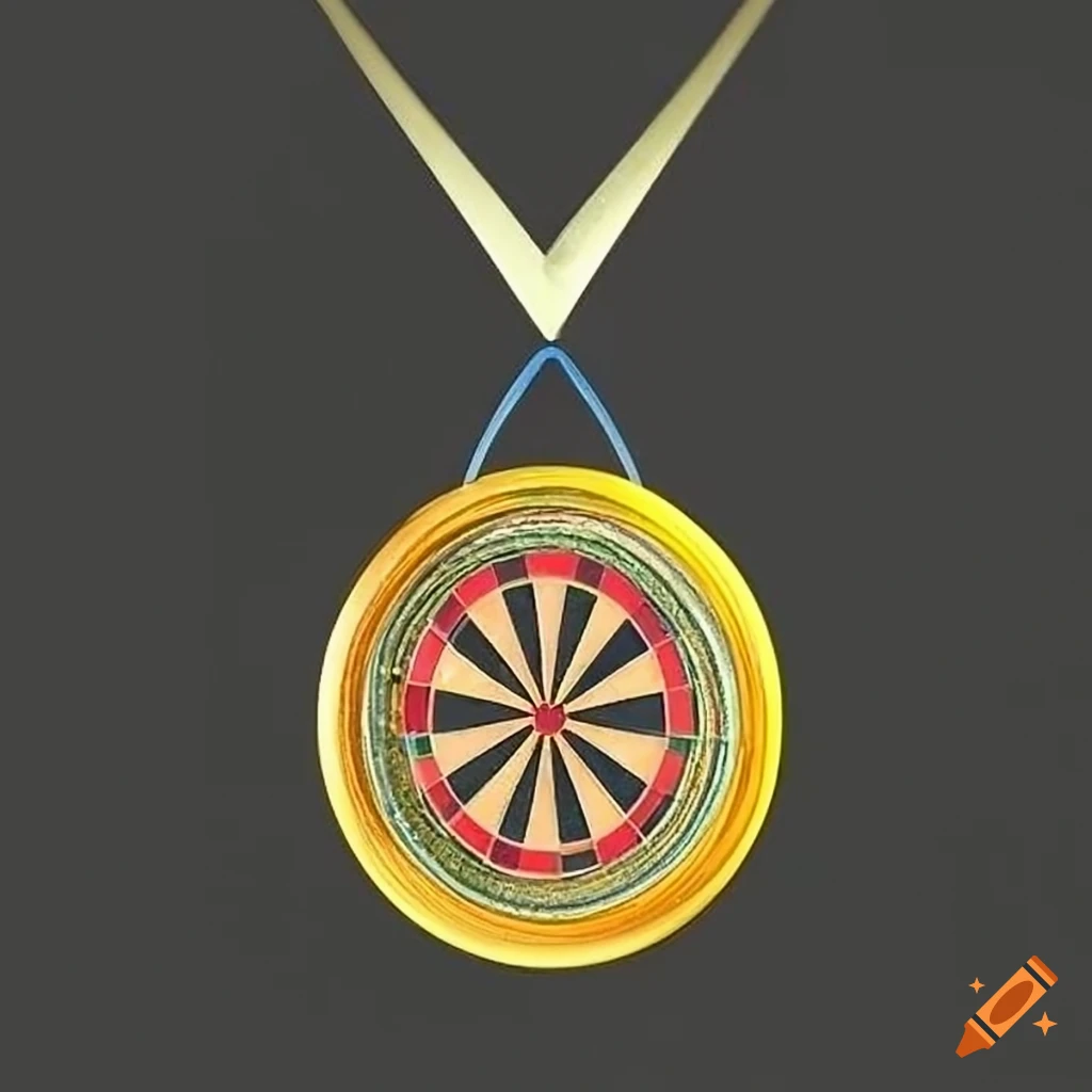 Gold dart medal on Craiyon