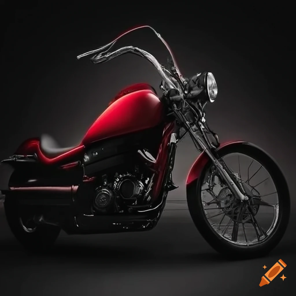 Skeleton riding red honda shadow motorcycle on Craiyon