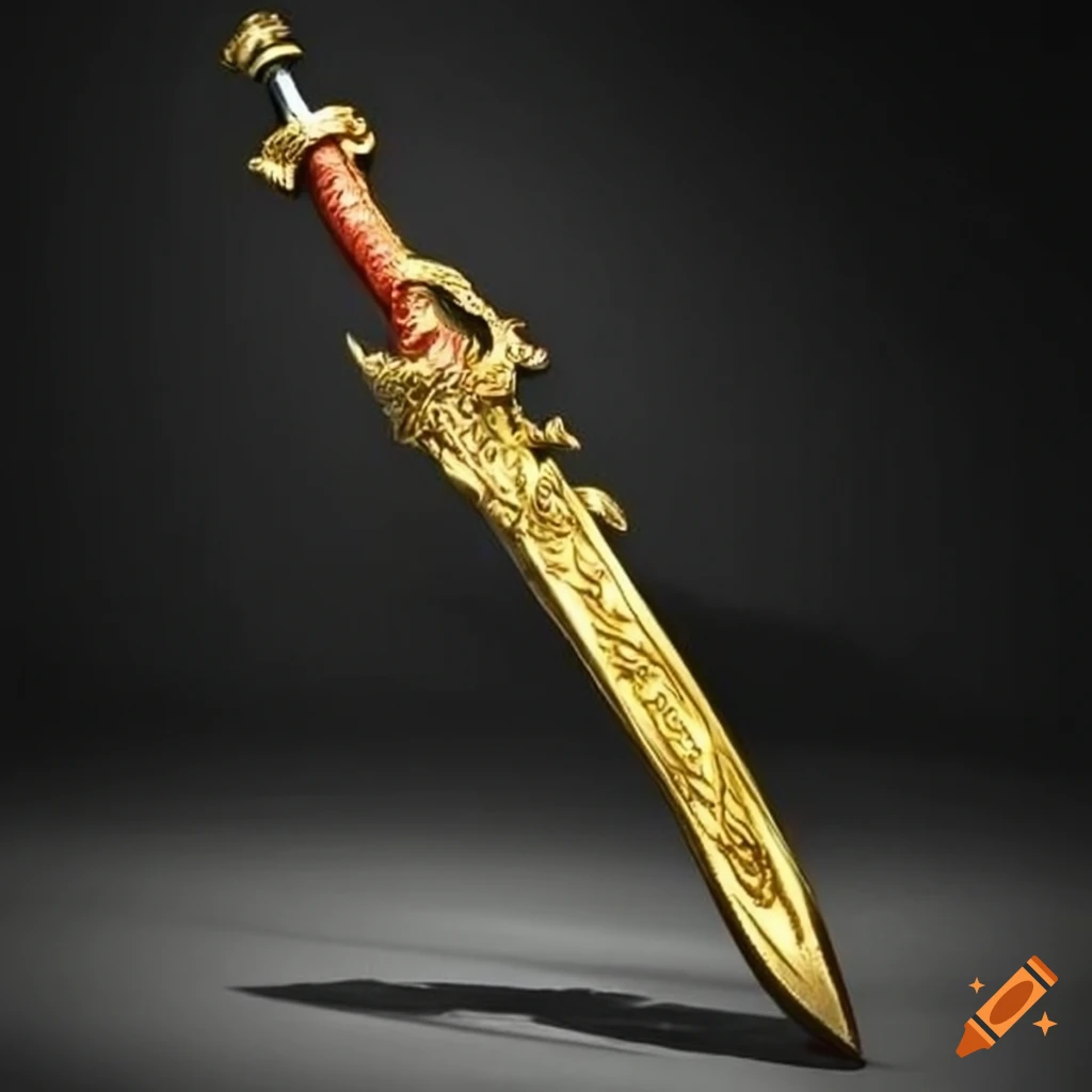 Golden dragon sword on Craiyon