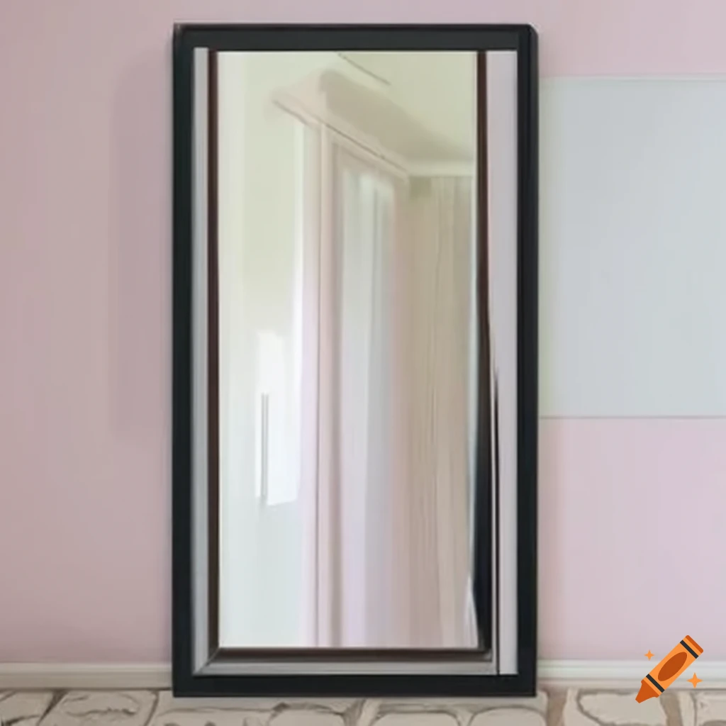 Elegant full-length mirror for checking reflections on Craiyon