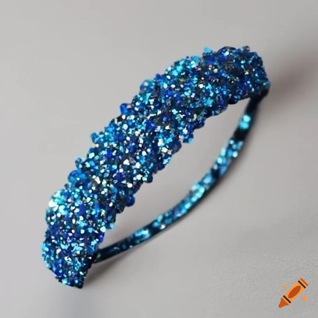 Blue glitter headband accessory on Craiyon