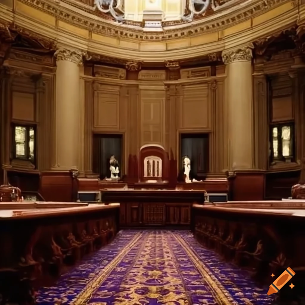 Interior of the us senate building on Craiyon