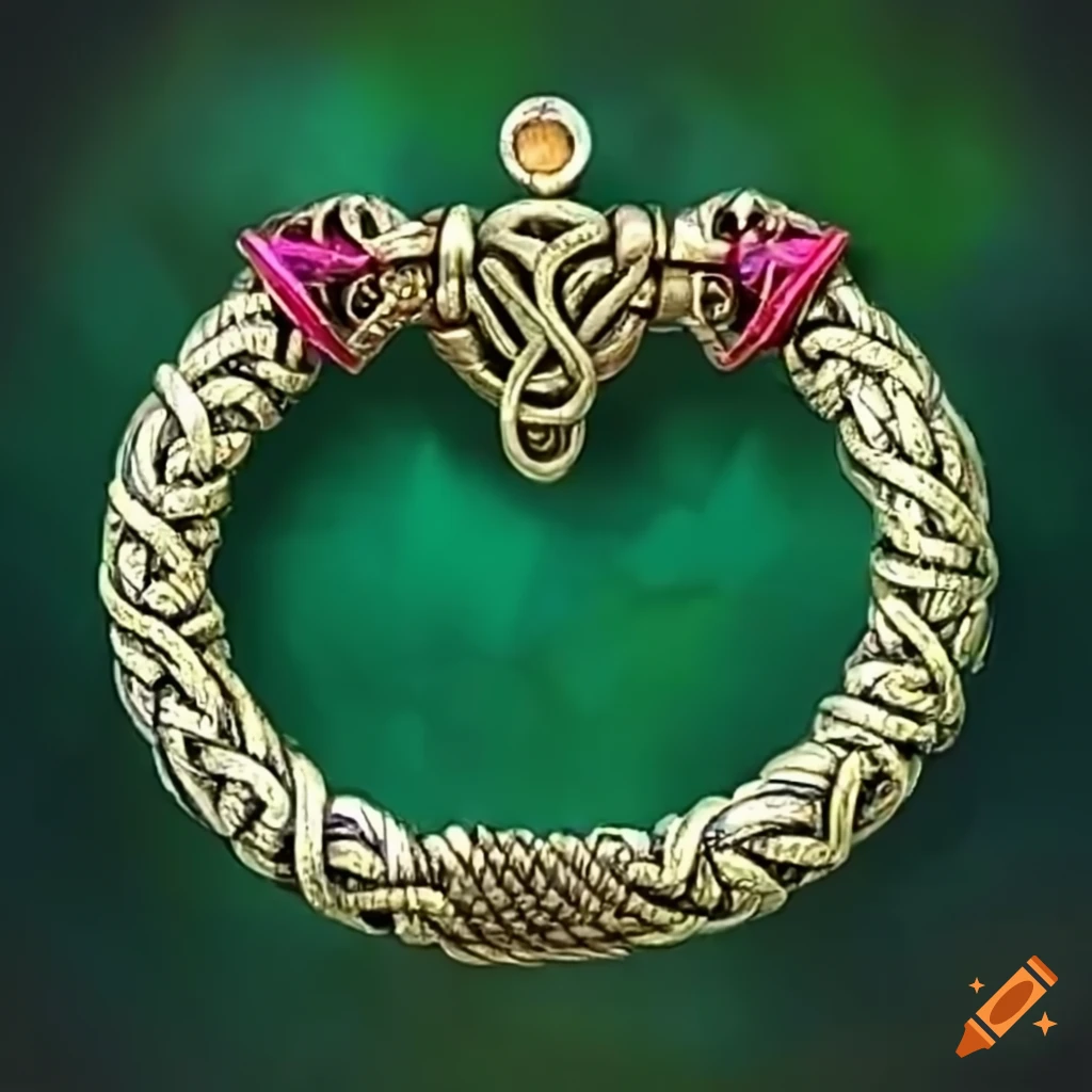 Viking inca torc in a fantasy art context on Craiyon