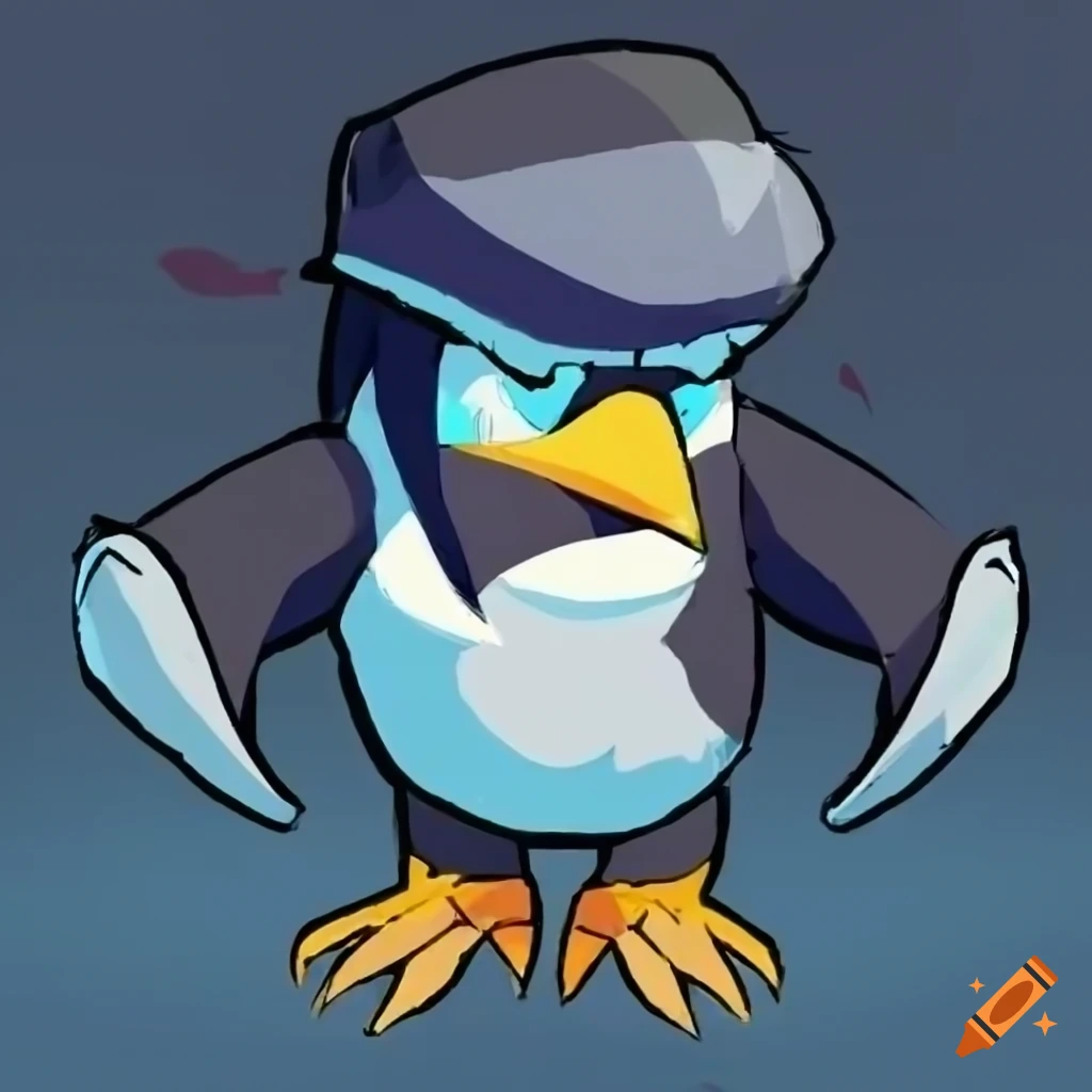 Brawlhalla penguin character with a simple design on Craiyon