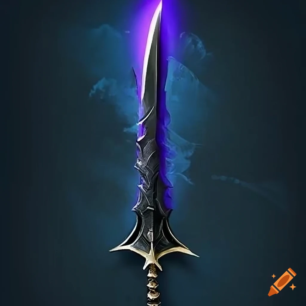 Mythic fantasy dark shadow sword on Craiyon