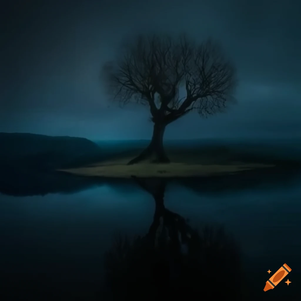 Normal landscape with a sharply imaginary character approaching the ...