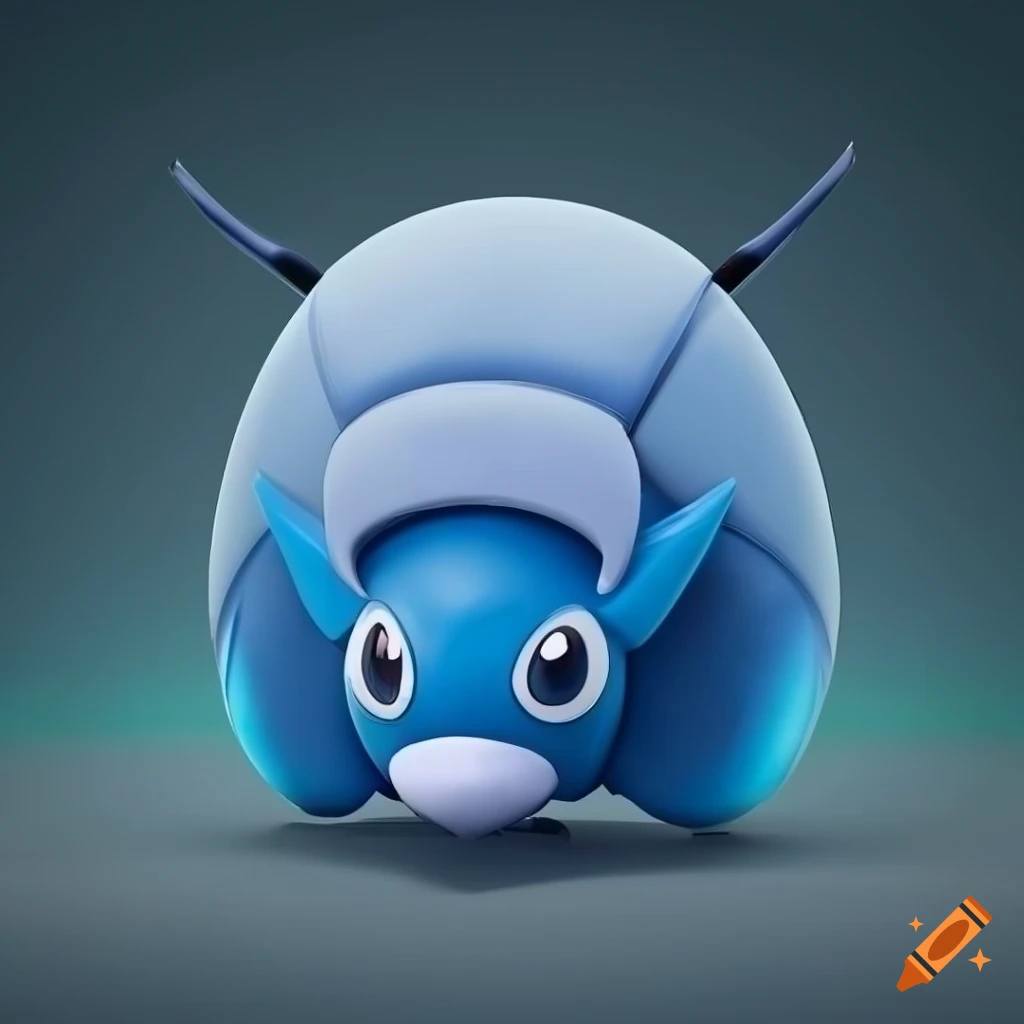 Unique bug-based ice-type pokemon in 3d style on Craiyon