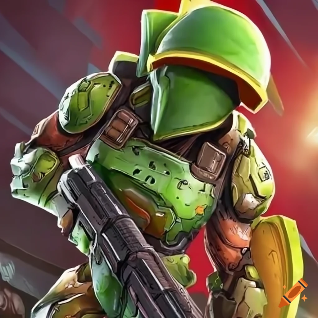 Marvin the martian as doom slayer on Craiyon