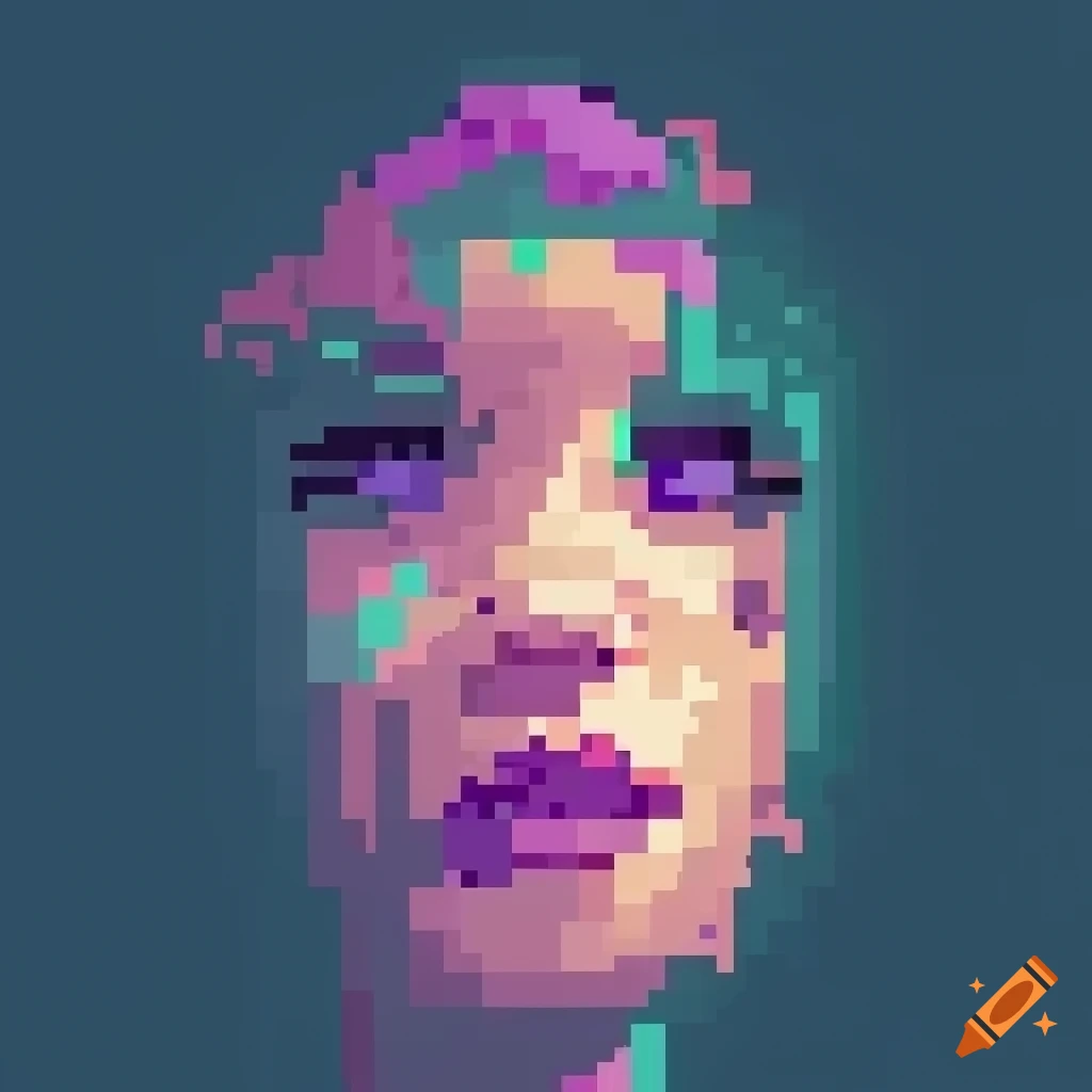 Pixel art with dithering effect on Craiyon