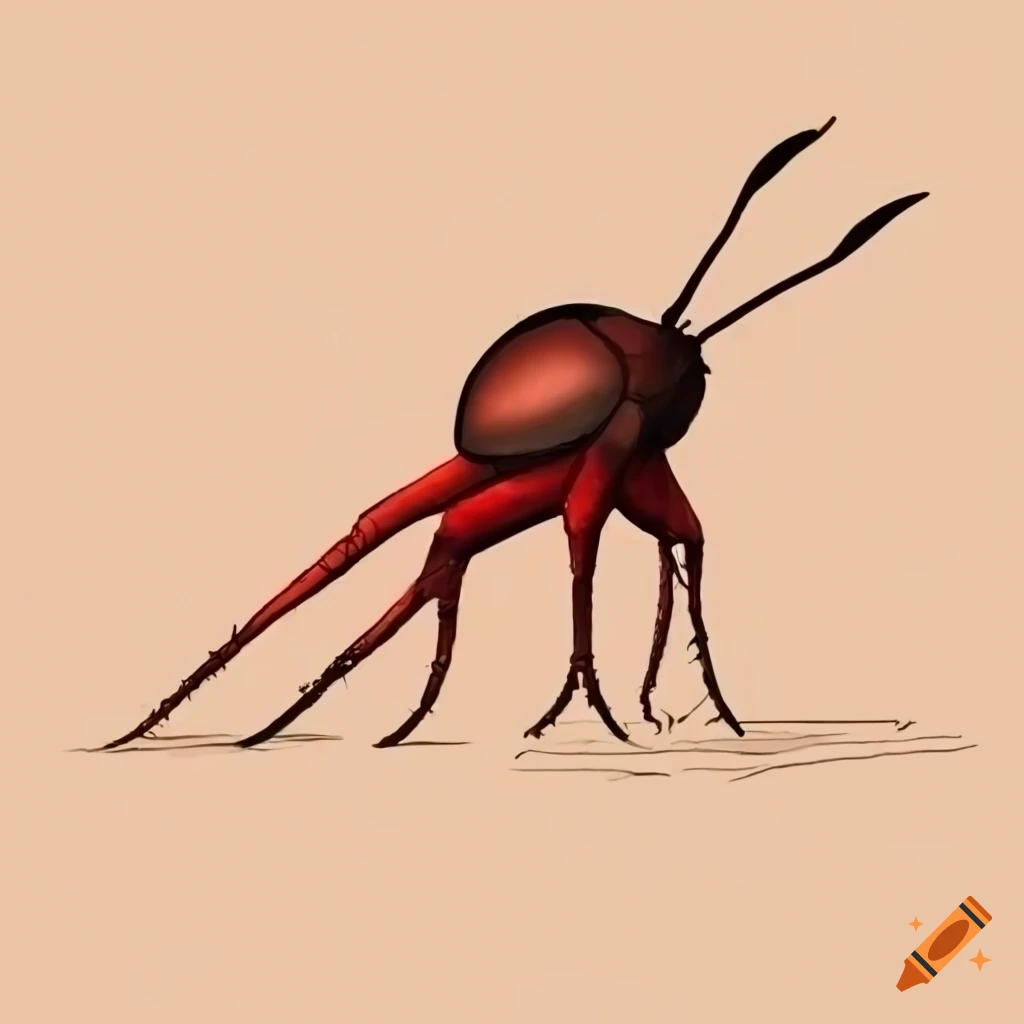 Imaginary insect sketch from another planet on Craiyon
